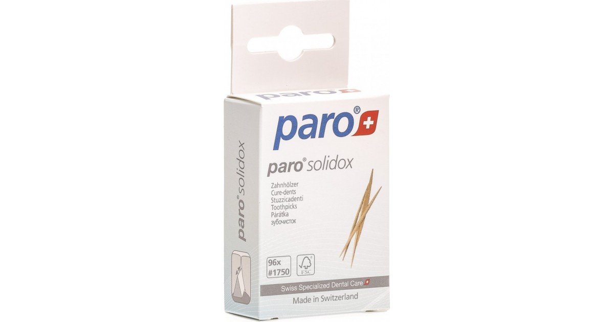 paro solidox, wooden toothpicks, double-ended 96 pcs – Yourdent-EU